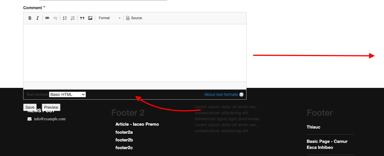 In internal page add new comment section merge in footer section need to be fixed. [#3410854 ...